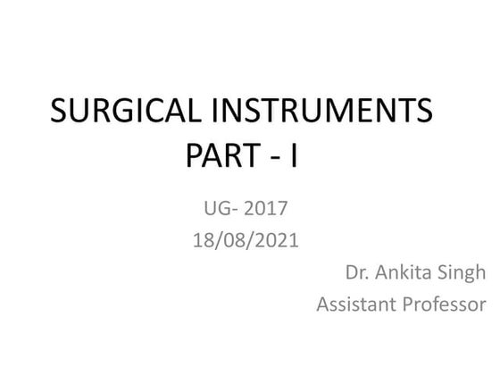 Surgical instrument ppt | PPTX | Oral care | Personal Care