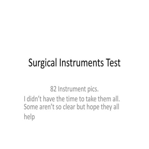 Surgical instruments test | PPTX