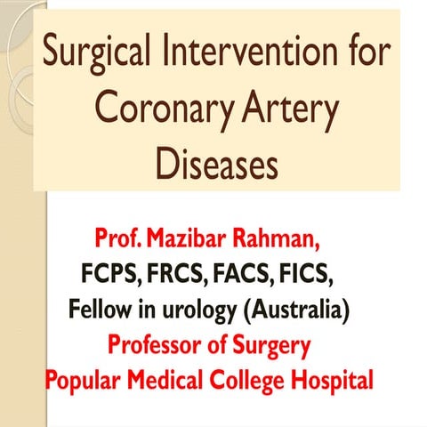 Comprehensive Surgical Interventions for Coronary Artery Disease ...