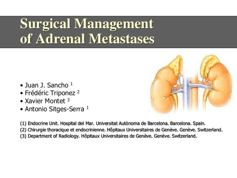 Surgical management of adrenal mets introduction
