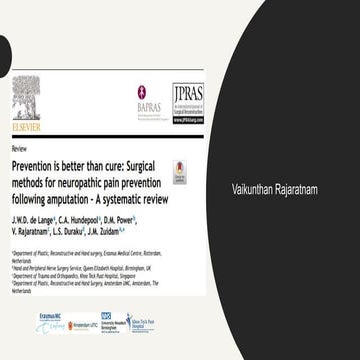 TMR in amputations | PPTX