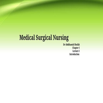 Surgical Nursing. Chapter One.pptxSurgical Nursing. Chapter One.pptx
