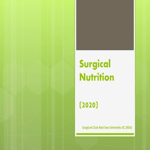 Surgical nutrition | PDF