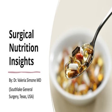 Surgical Nutrition Insights - Dr Valeria Simone MD | PDF