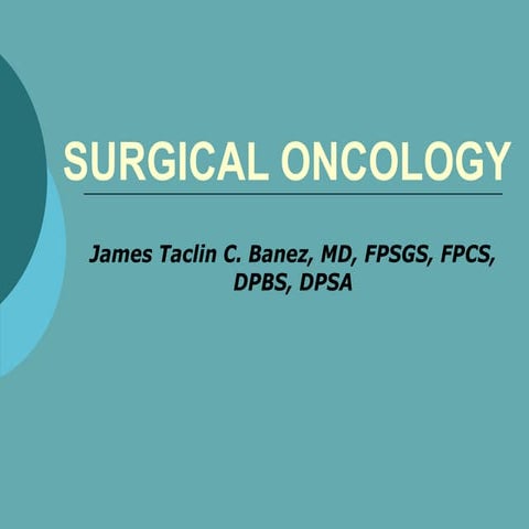 Surgical Oncology | PPT