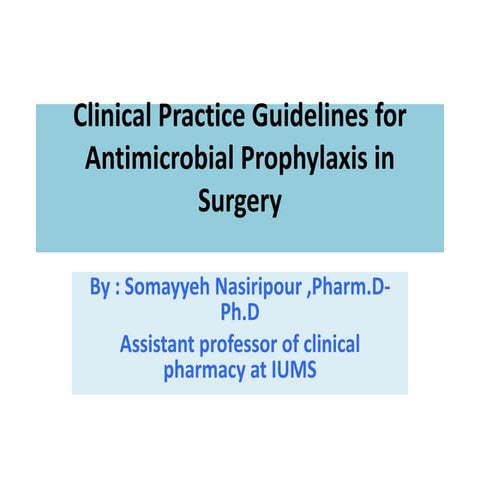 Surgical prophylaxis | PPTX