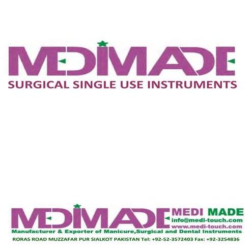 Surgical single use instruments | PDF