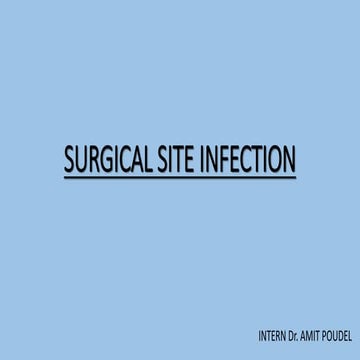 Surgical Site Infection | PPT