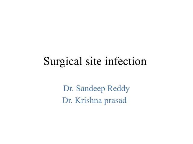 Surgical Site Infection | PPT