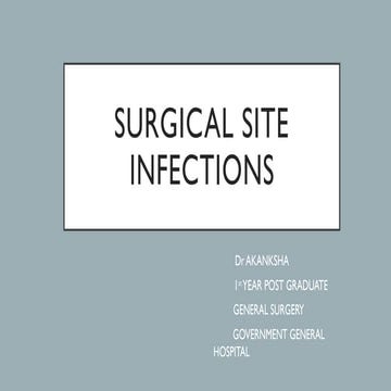 Surgical Site Infection | PPT