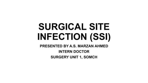Surgical Site Infection | PPT