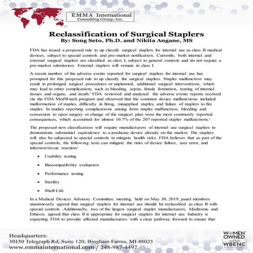 Classifying Medical Devices | DOCX