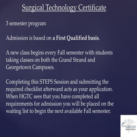 Surgical Technician STEPS Session | PPT