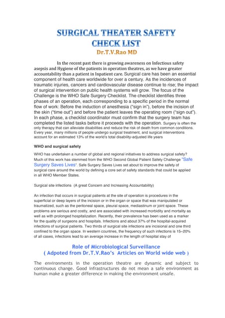 Surgical safety checklist | PPT