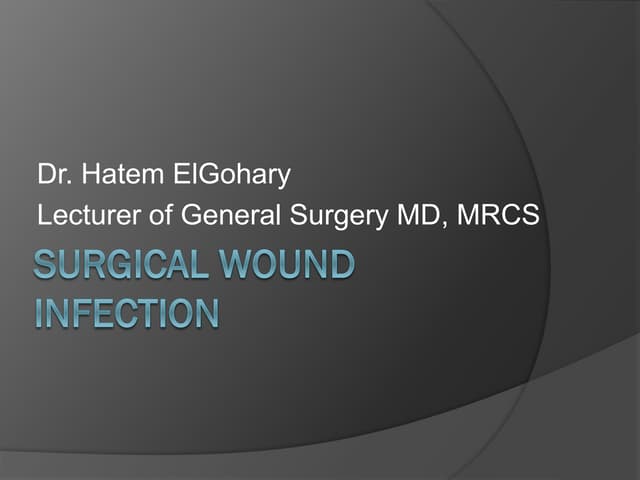 Surgical infections | PPTX