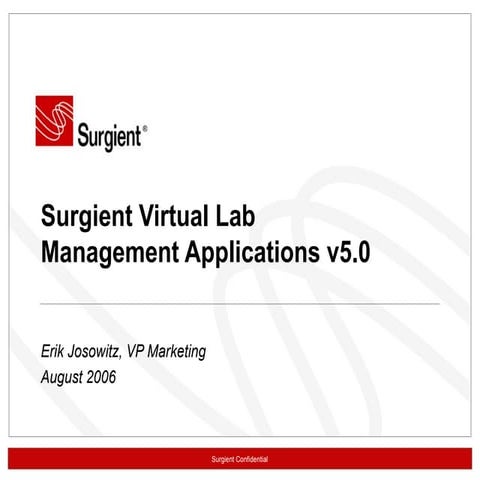 Surgient v5.0 Announcement | PPT