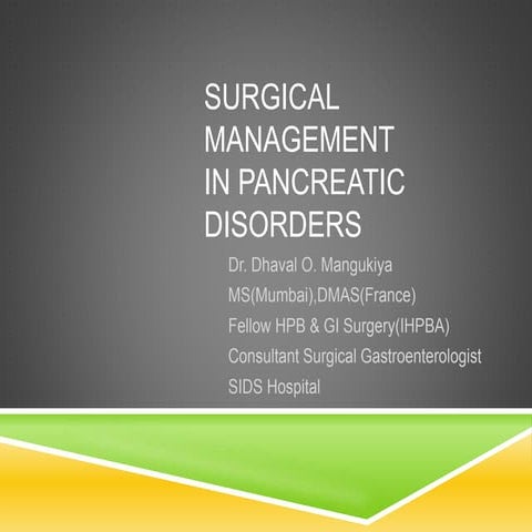 Pancreas Surgical Management | PPT