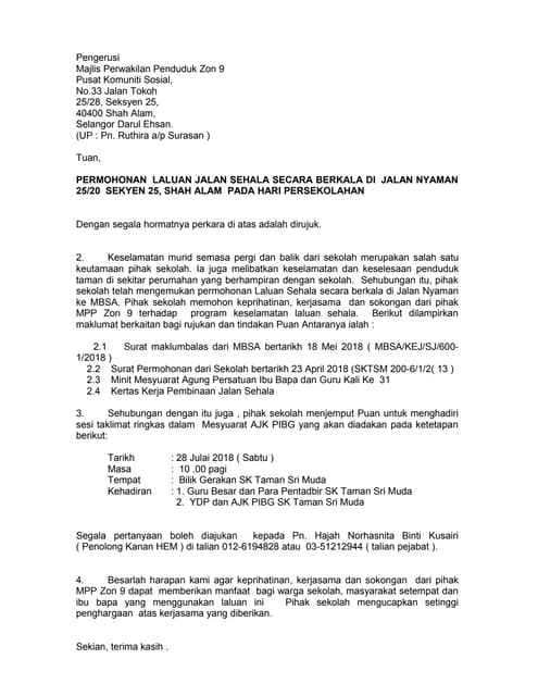 Contoh Surat Permohonan Balik Awal | DOCX