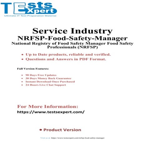 Surpass NRFSP Food Safety Professionals Exam with Expert Resources.pdf