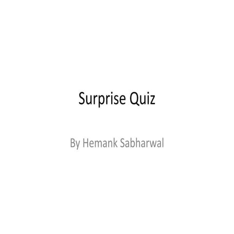 Surprise quiz Mains Elixir 2014 | PPTX