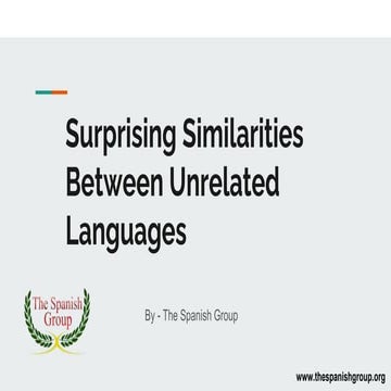 Surprising Similarities Between Unrelated Languages | PPTX ...