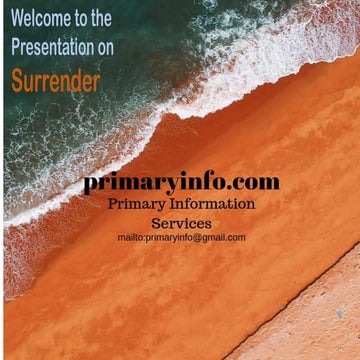 Surrender & be @ Peace | PPT