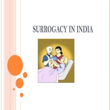 SURROGACY Legal and ethical issues, India | PPTX
