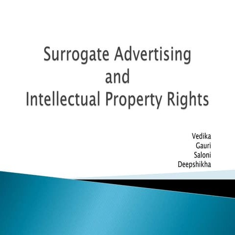 Surrogate advertisement and intellectual property rights | PPT