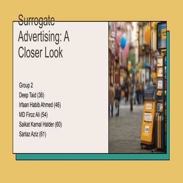 Surrogate Advertising presentation pptx pptx | PPT | Free Download