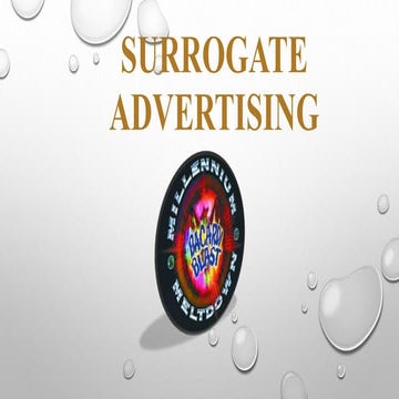 Surrogate Advertising - Advertising and Sales Promotion | PPTX