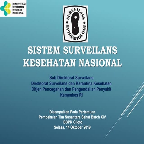 Surveilans PD3I (Penyakit Yang Dapat Dicegah Dengan Imunisasi) Update ...