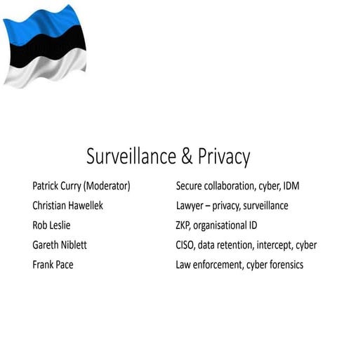Surveillance and privacy panel | PPTX