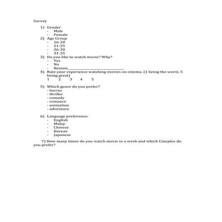 Survey | DOCX