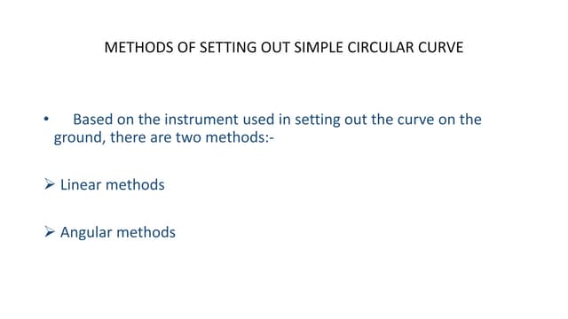 Circular Curves - Surveying - Civil Engineering | PDF