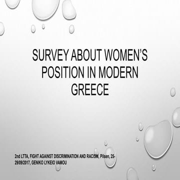 Survey about-women's-position-in-modern-greec | PPSX