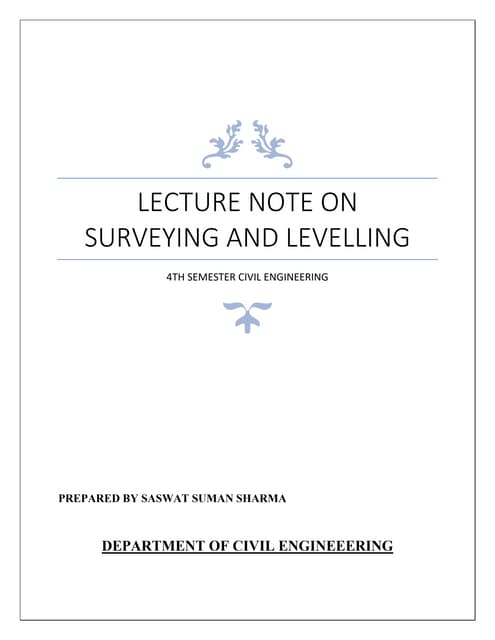 Introduction of surveying in Civil Engineering. | PPT