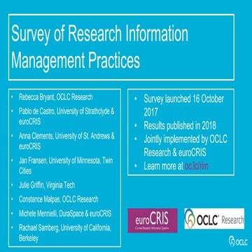 Research information management: making sense of it all | PPTX
