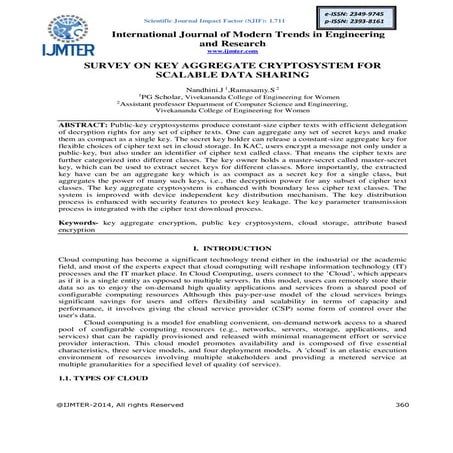 Survey On Key Aggregate Cryptosystem For Scalable Data Sharing Pdf