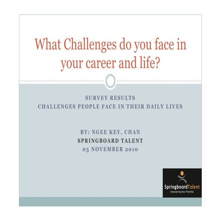 Survey on challenges people face in their daily lives | PDF
