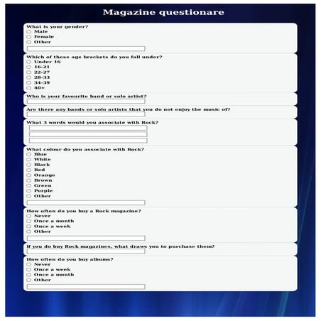 Questionnaire | DOCX