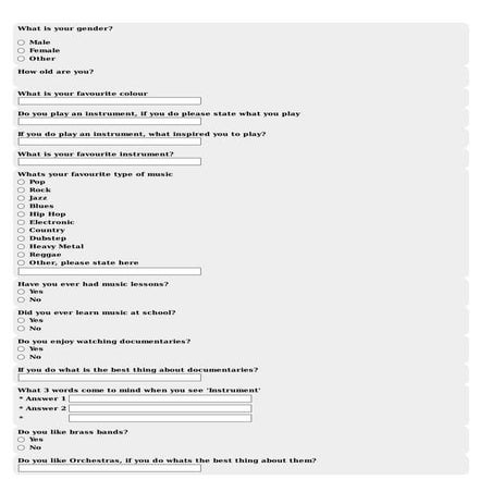 Instrument documentary questionnaire | PDF