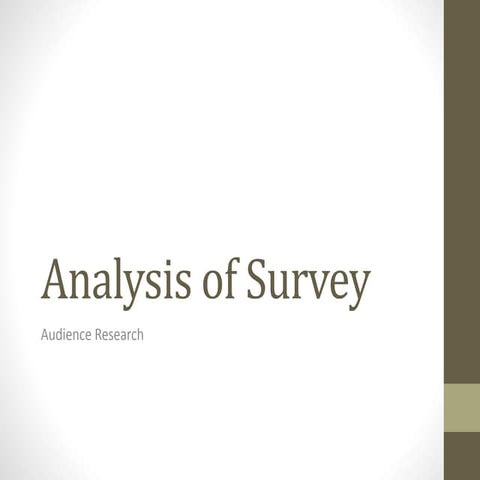 Survey analysis | PPTX