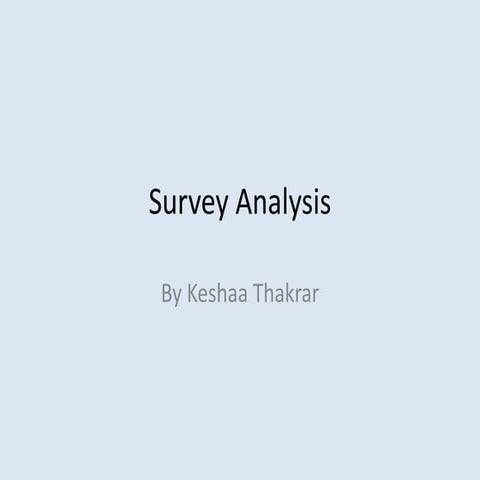 Survey Analysis | PPT
