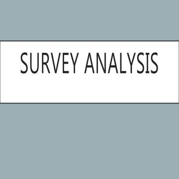 Survey analysis | PPT