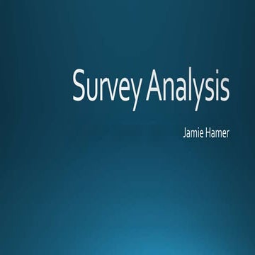 Survey analysis | PPT