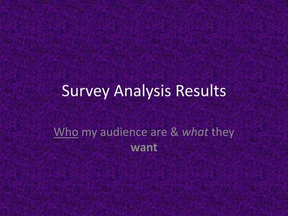 Survey data | PPT