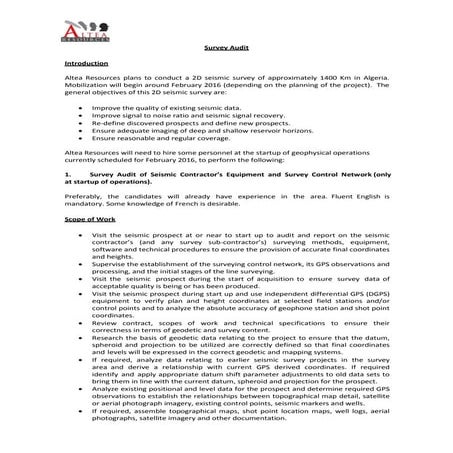 Technical audit- Position Available | PDF