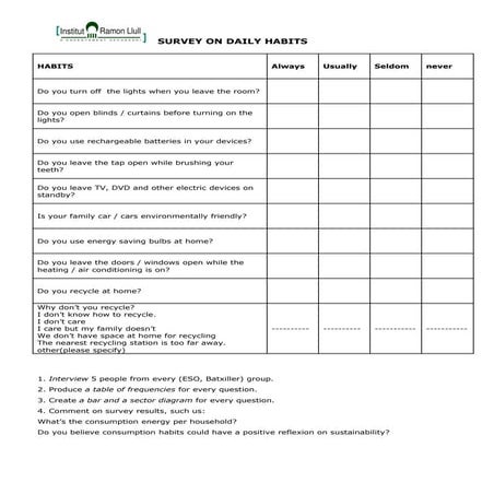 Survey energy saving | DOC