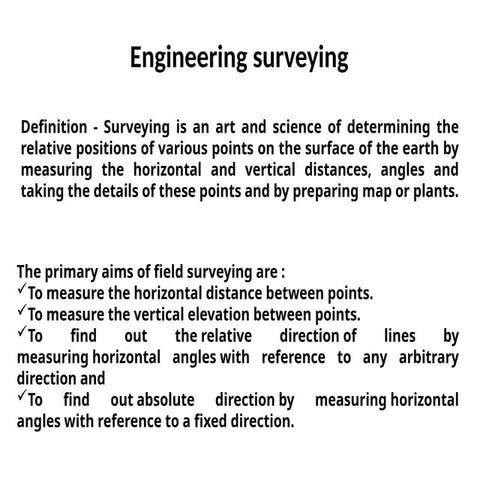Surveying 3rd Sem M1 levelling GECK.pptx | Civil Engineering Industry | Industries