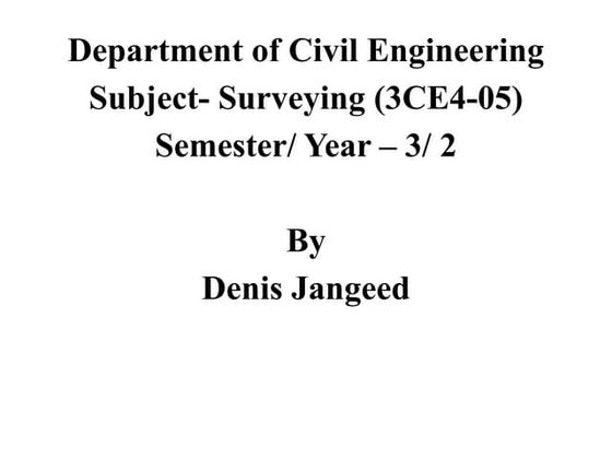 engineering survey 1 report levelling | DOCX